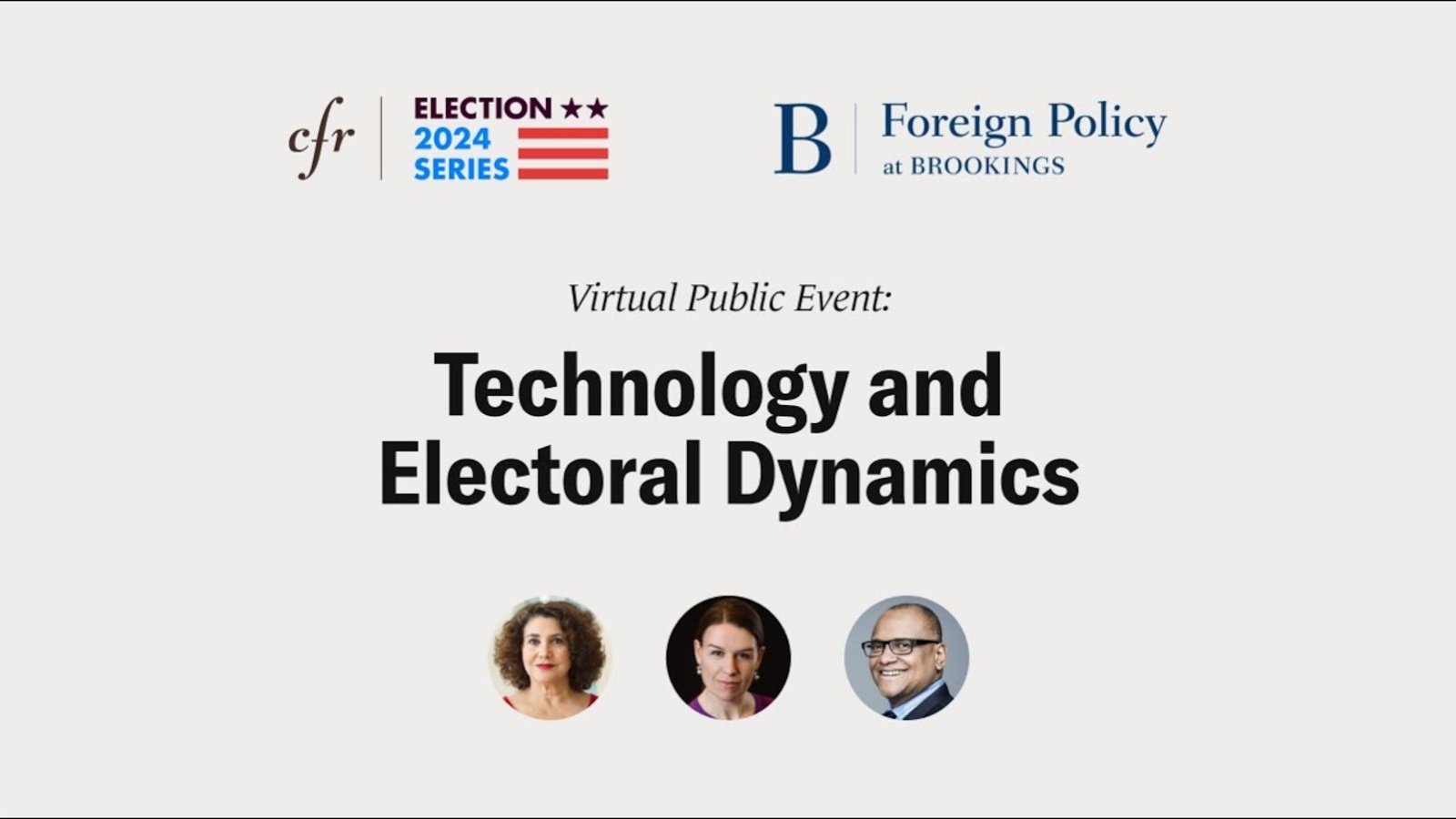 CFR-Brookings Institution Election 2024 Virtual Public Event ...